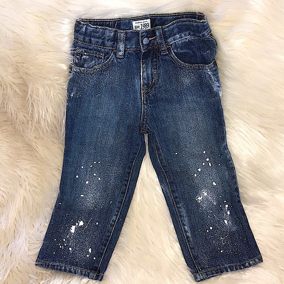 The Children's Place | Bottoms | Boys Denim Blue Jeans With White Paint ...